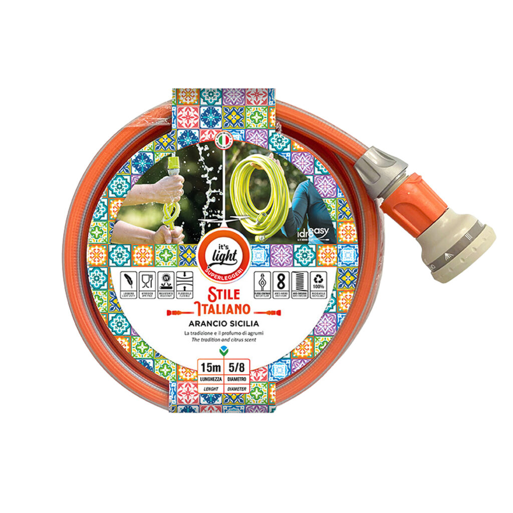 SUPERLIGHT ITALIAN STYLE PIPE 5/8'' - 15 MT - ORANGE SICILY - Euroequipe
